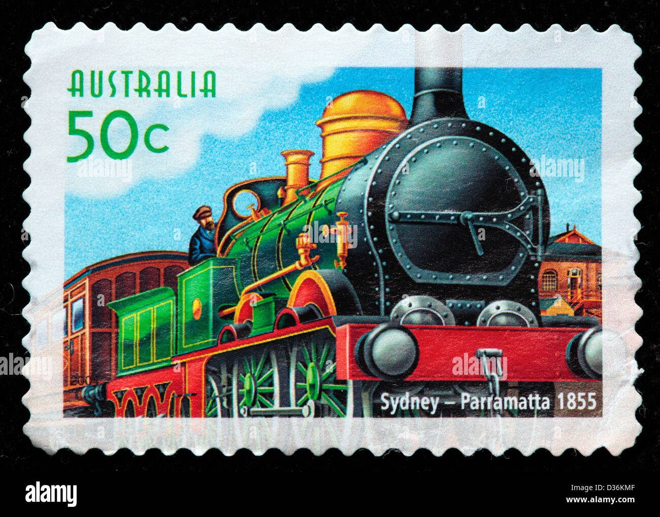 Sydney Parramatta line, Australian Railways, postage stamp, Australia ...
