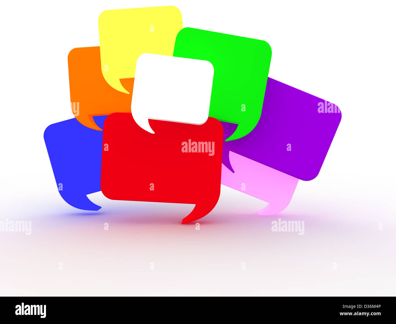 Empty colorful chat bubbles Stock Photo - Alamy