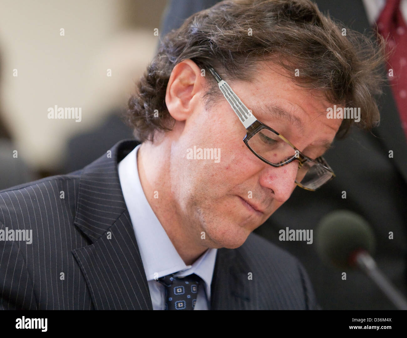 Eric Downs at the Inquiry Commission into the appointment process for judges Stock Photo - Alamy