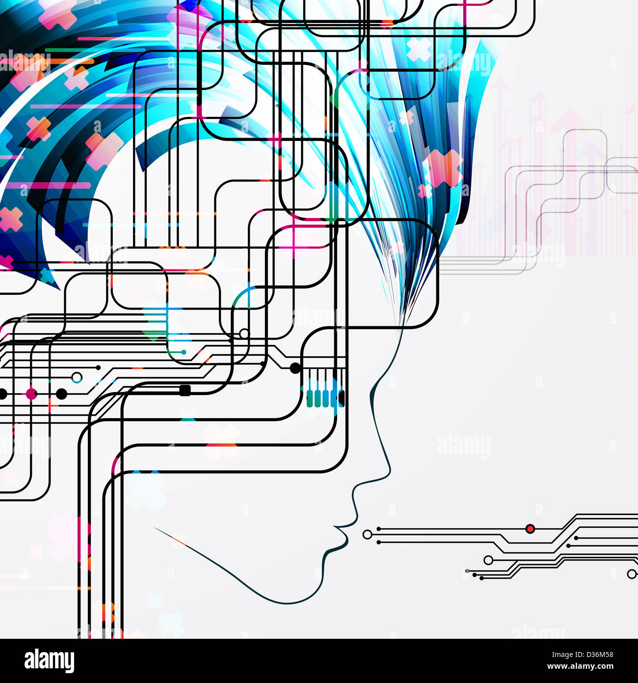 Abstract circuit board background Stock Photo - Alamy