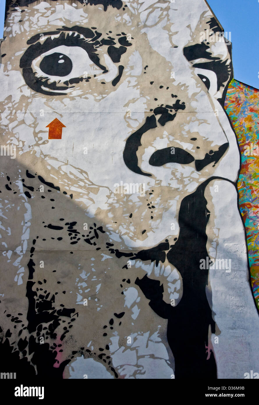 Giant graffiti street art by Jef Aerosol part of the "Big Walls" series ...