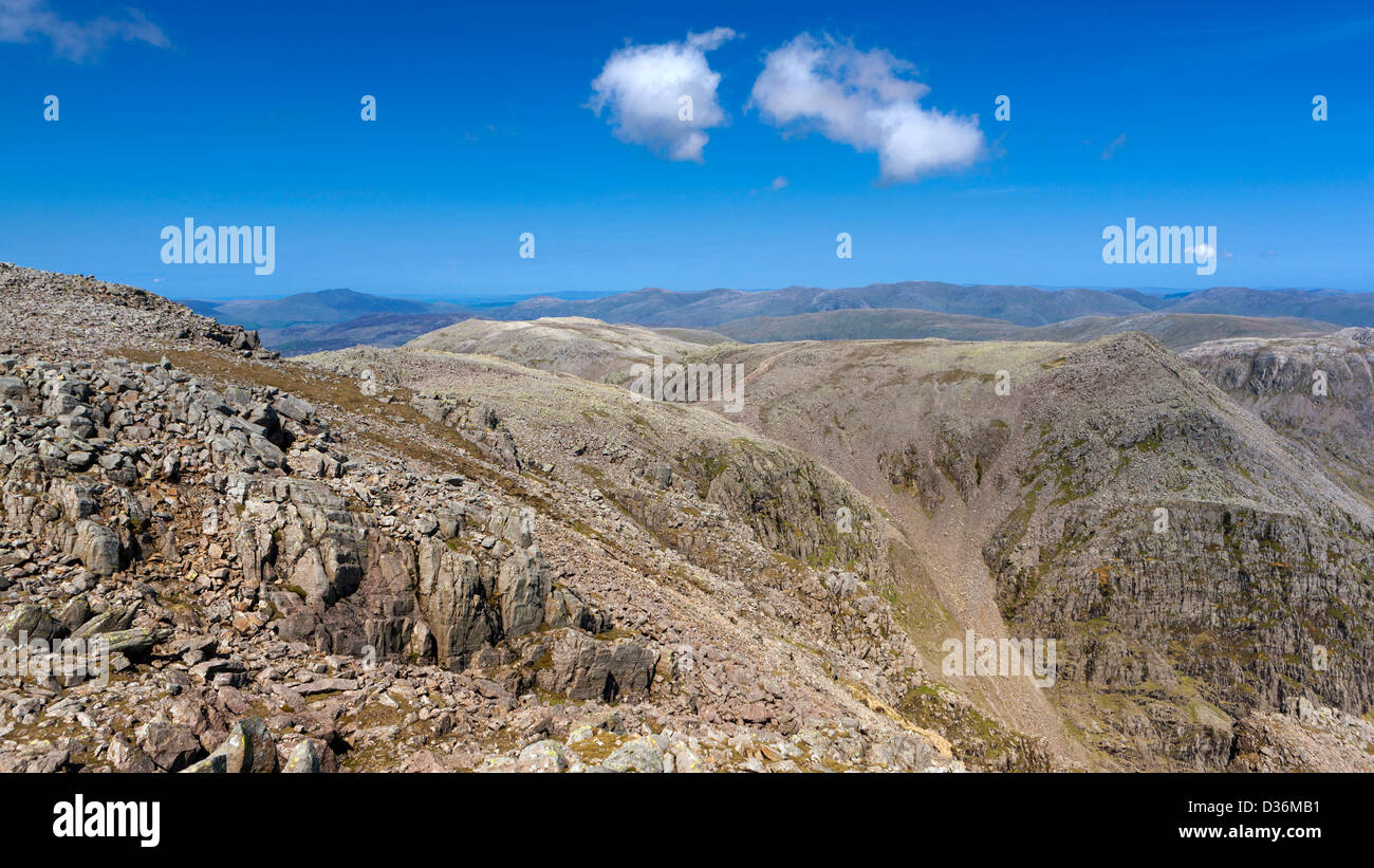 View from Scafell Pike in the Lake District National Park, Cumbria ...
