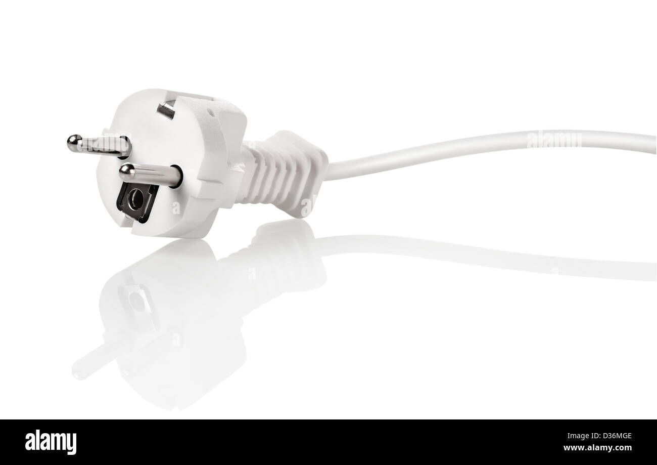 Electrical plug isolated on a white background Stock Photo - Alamy
