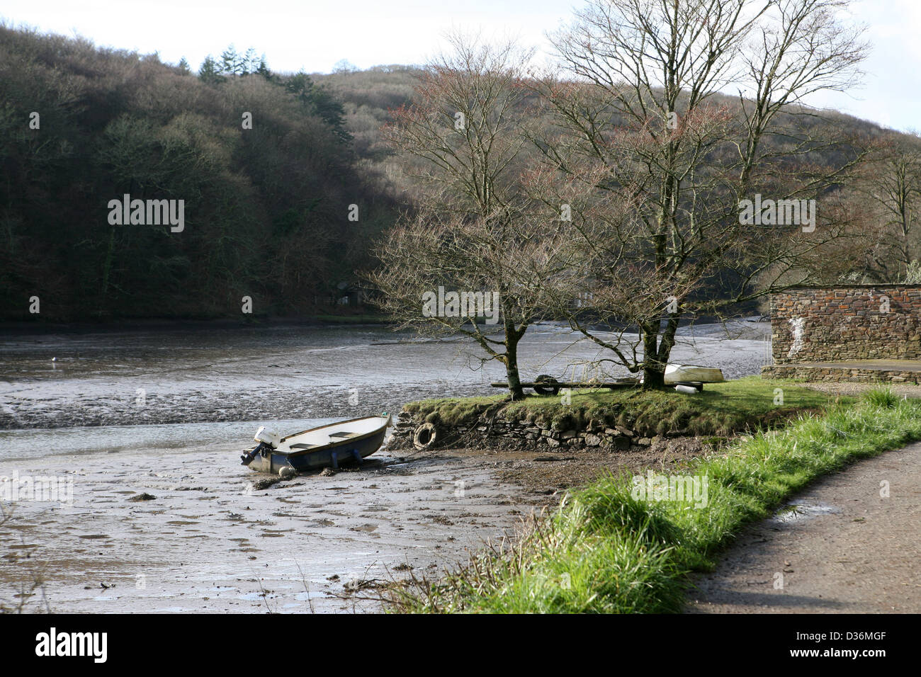 Wind-in-the-Willows territory Fowey river Cornwall between Lerryn and ...