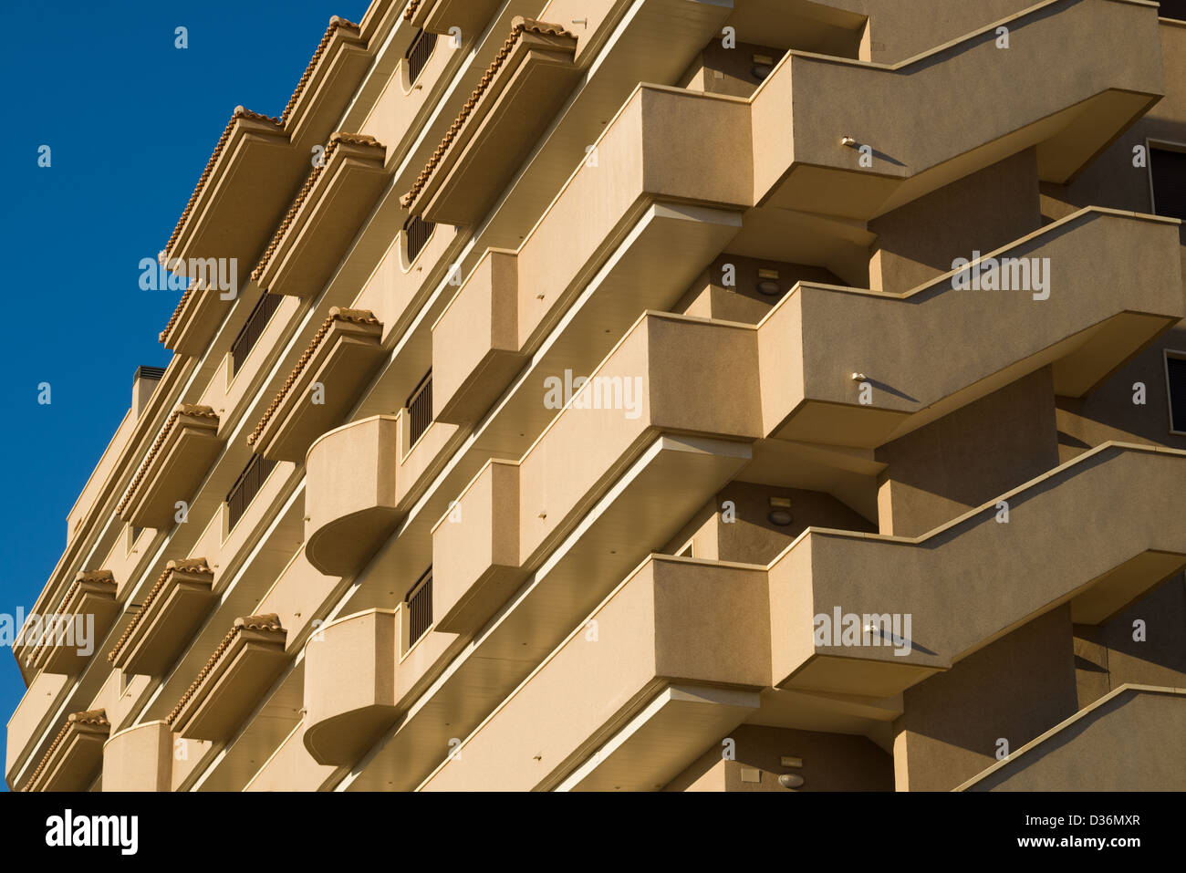 Abstract detail take of a tall apartment building Stock Photo - Alamy