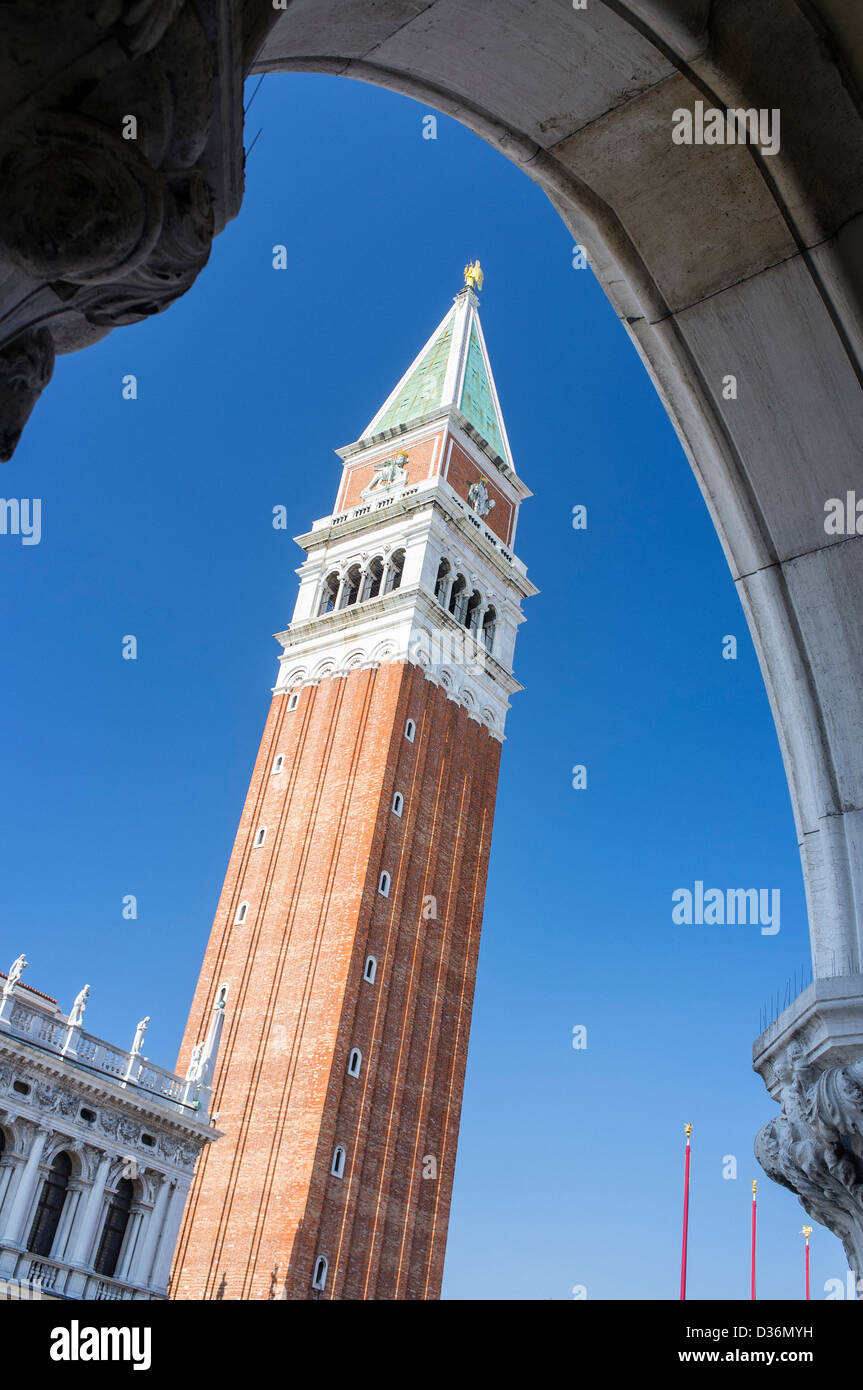 The Campanile or Bell Tower in St Mark's Square Venice Italy Stock ...