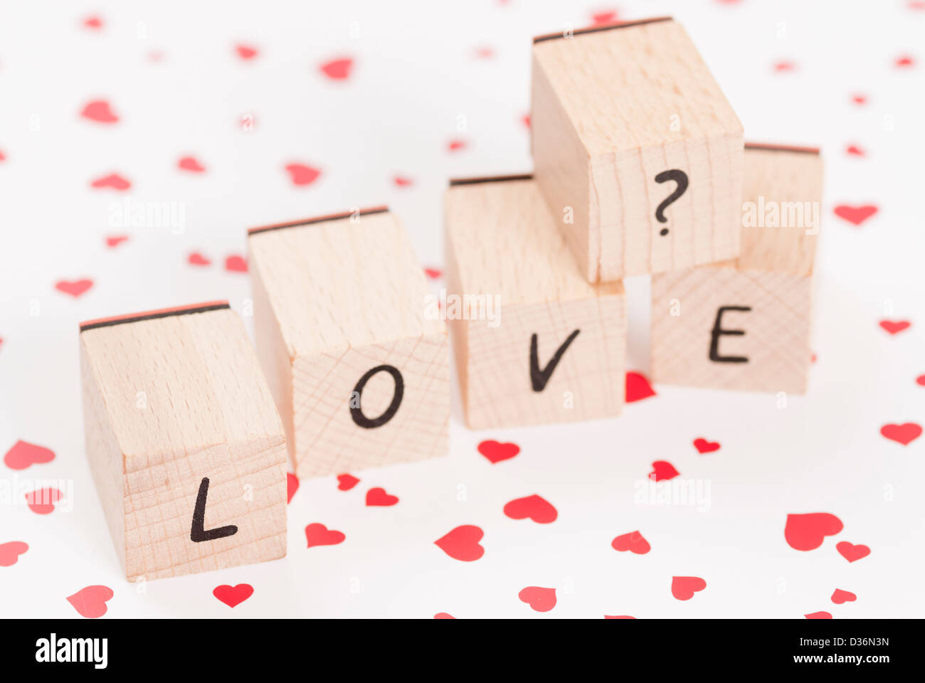The word love made out of wooden blocks Stock Photo - Alamy