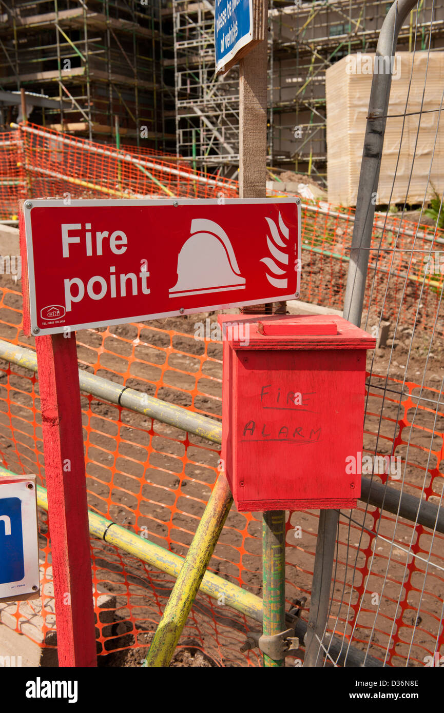 Building Site Fire Alarm Point Stock Photo - Alamy