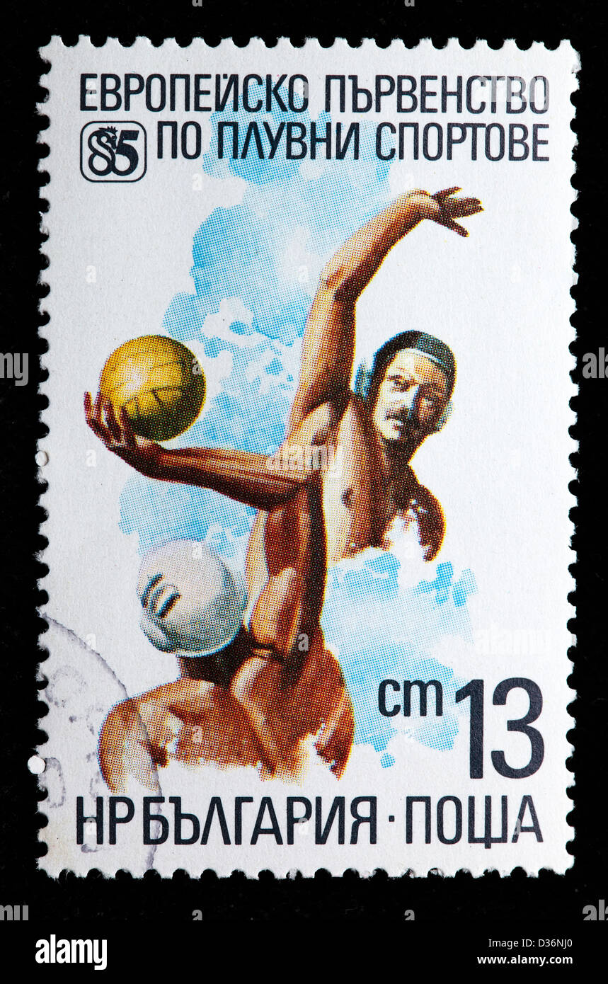 Swimming, postage stamp, Bulgaria Stock Photo - Alamy