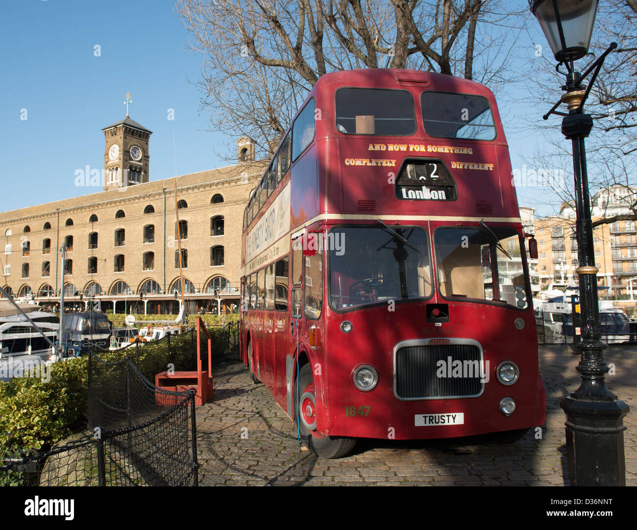 The Honesty Shop, located on an old Routemaster bus in St Katherine ...