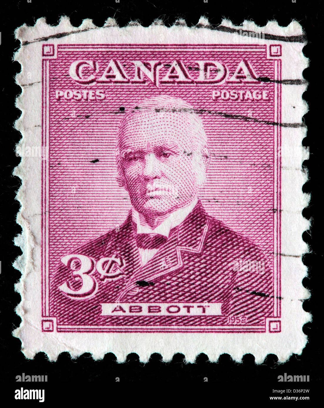 Sir John Abbott, postage stamp, Canada, 1952 Stock Photo - Alamy