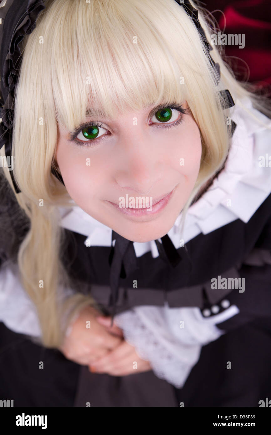 Beautiful cosplay young, woman in a costume Stock Photo - Alamy