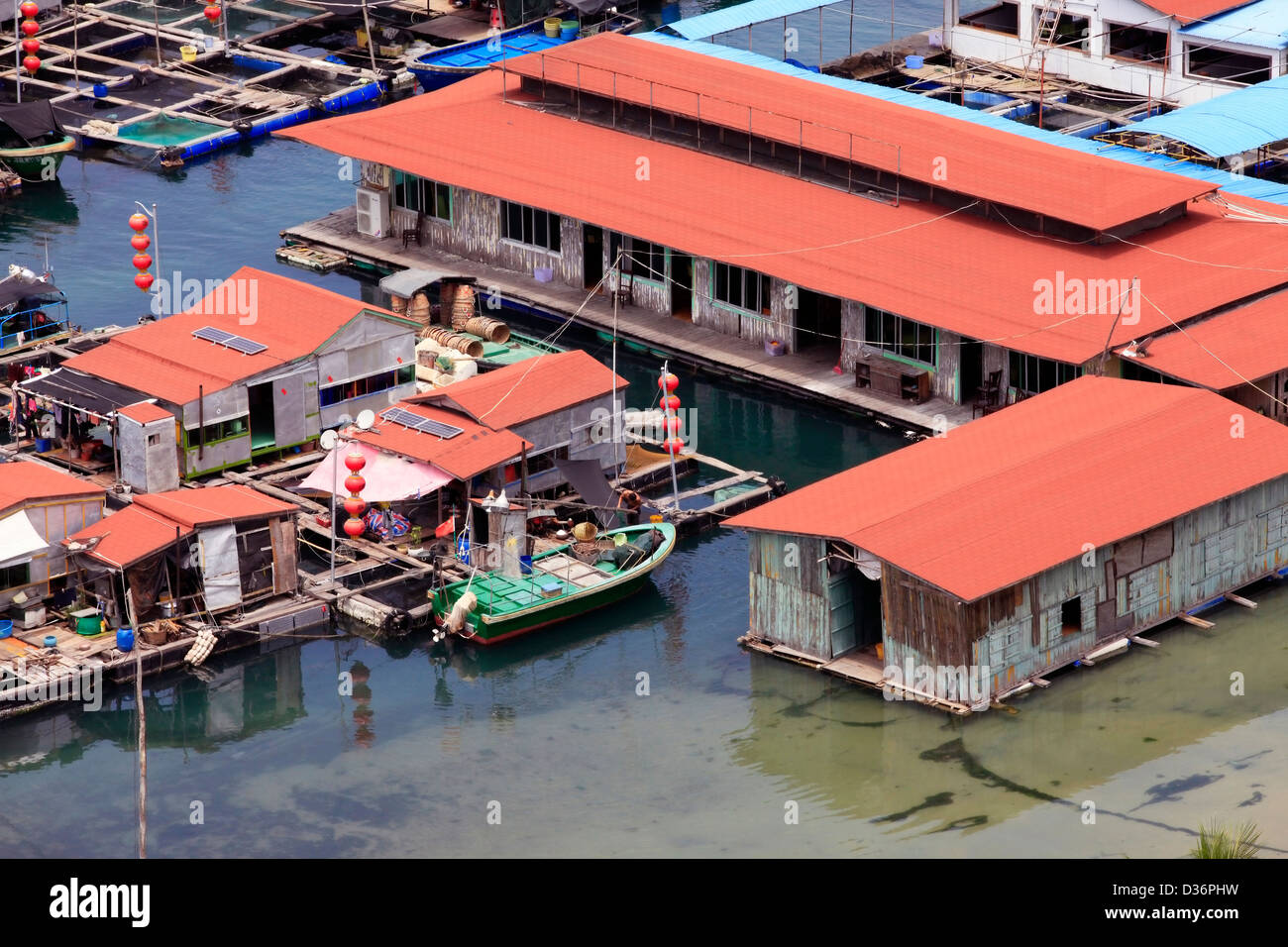 A traditional Chinese water village in Sanya, Hainan Province, south ...