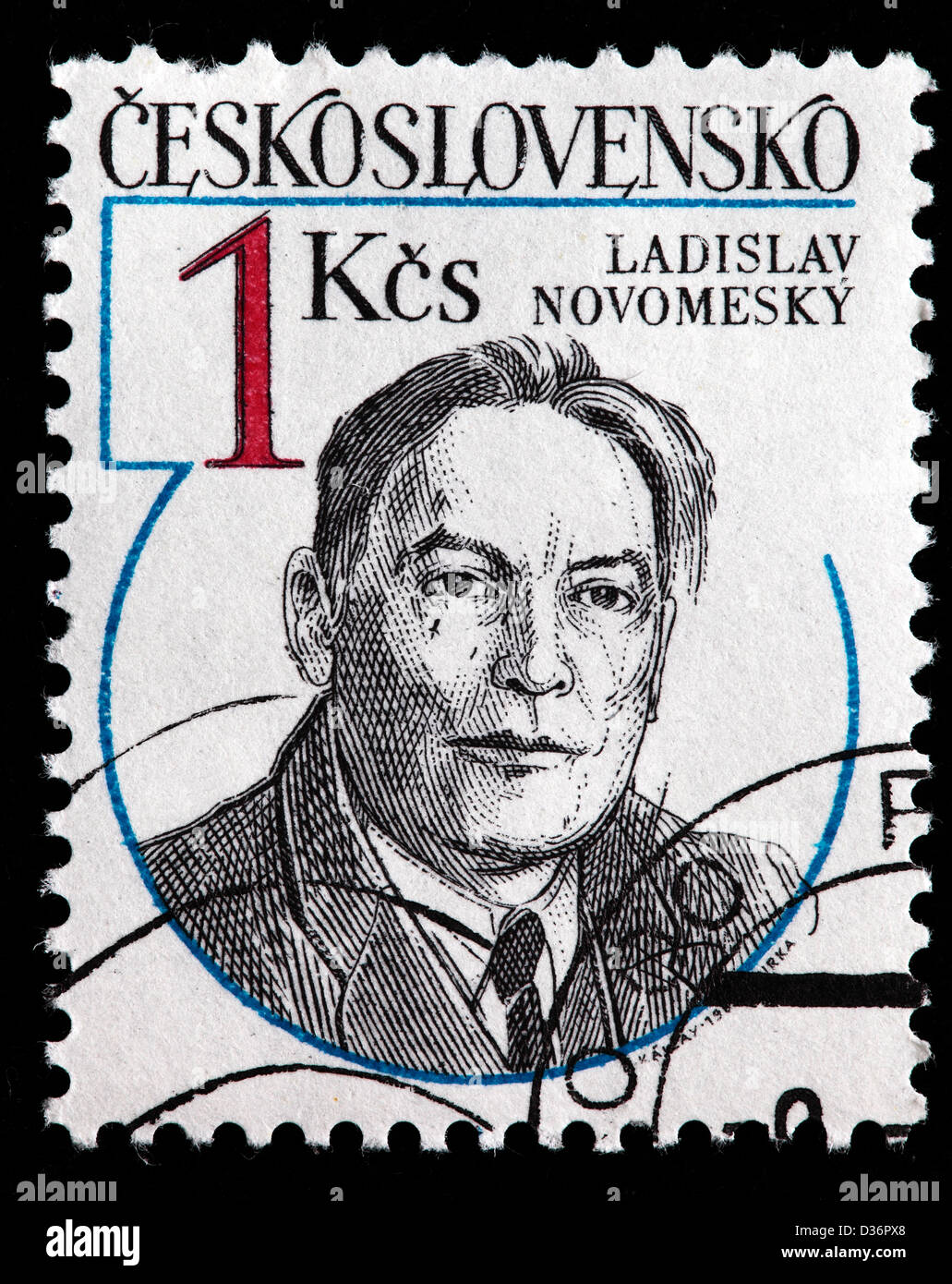 Ladislav Novomesky, Resistance Hero, postage stamp, Czechoslovakia ...