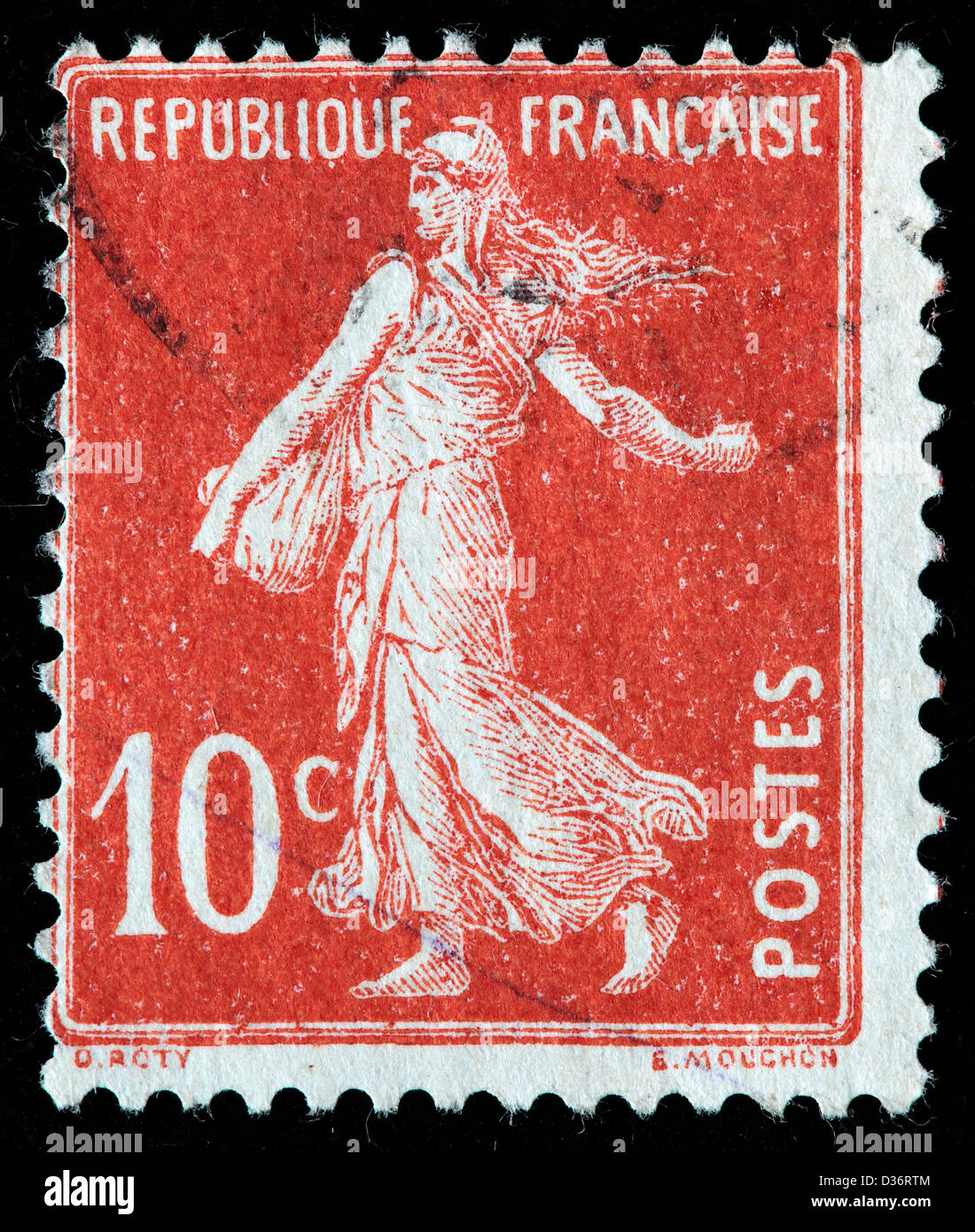 Sower, postage stamp, France, 1906 Stock Photo - Alamy