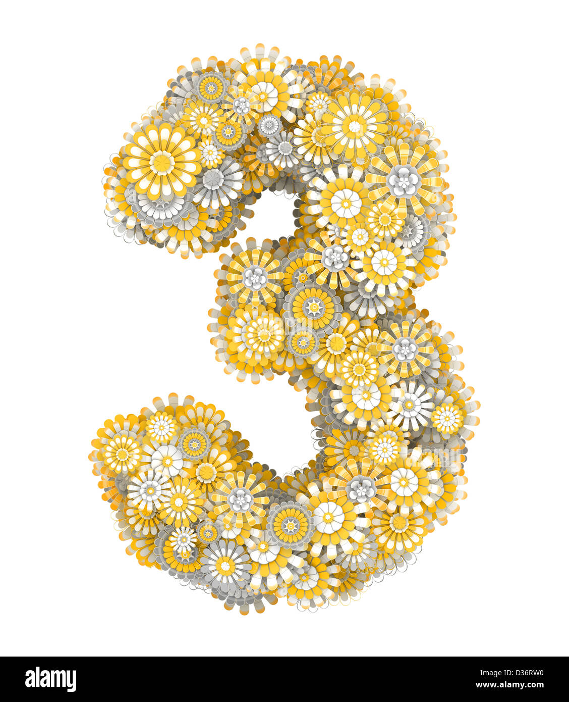 Number with flowers hi-res stock photography and images - Alamy