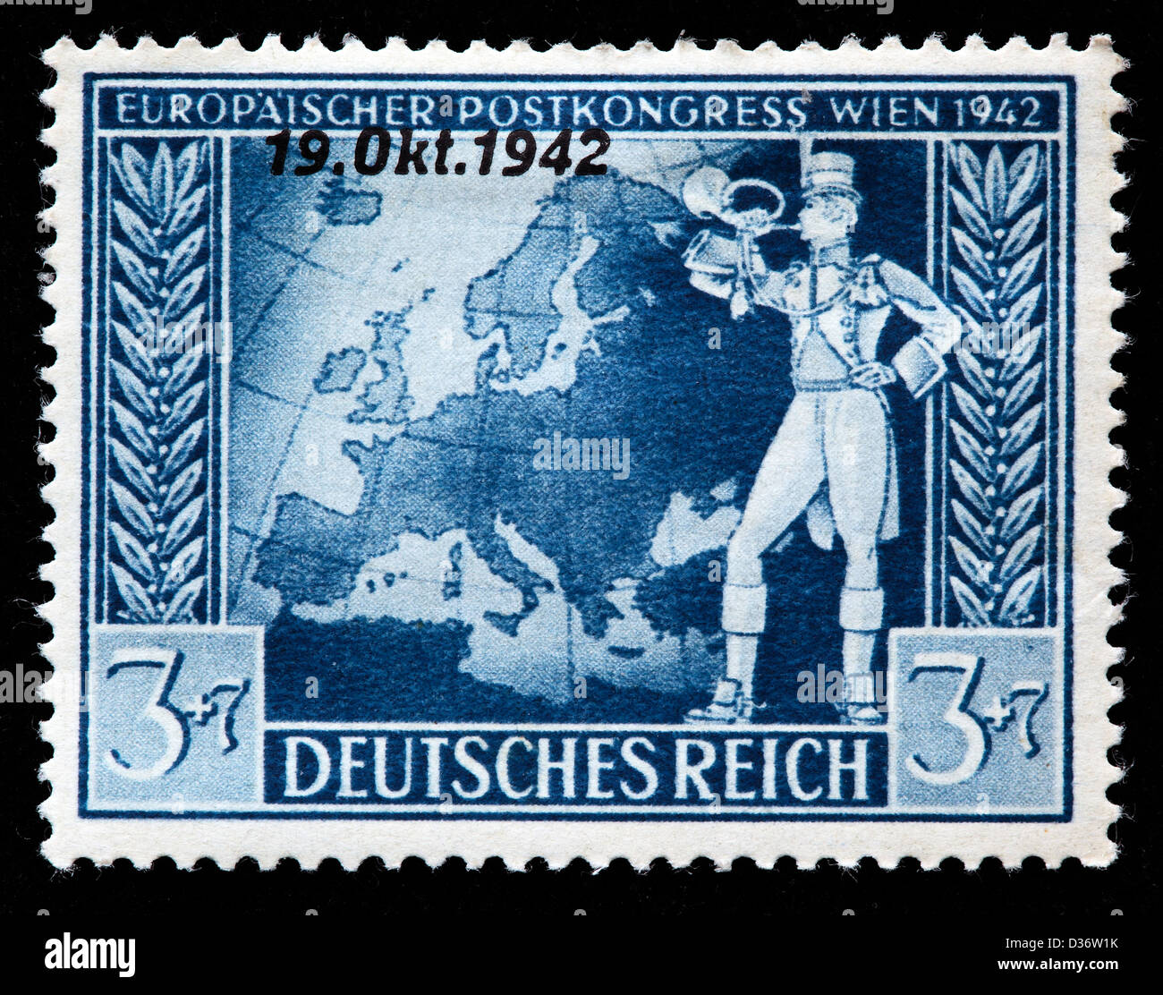 European Postal Congress, Vienna, postage stamp, Germany, 1942 Stock ...