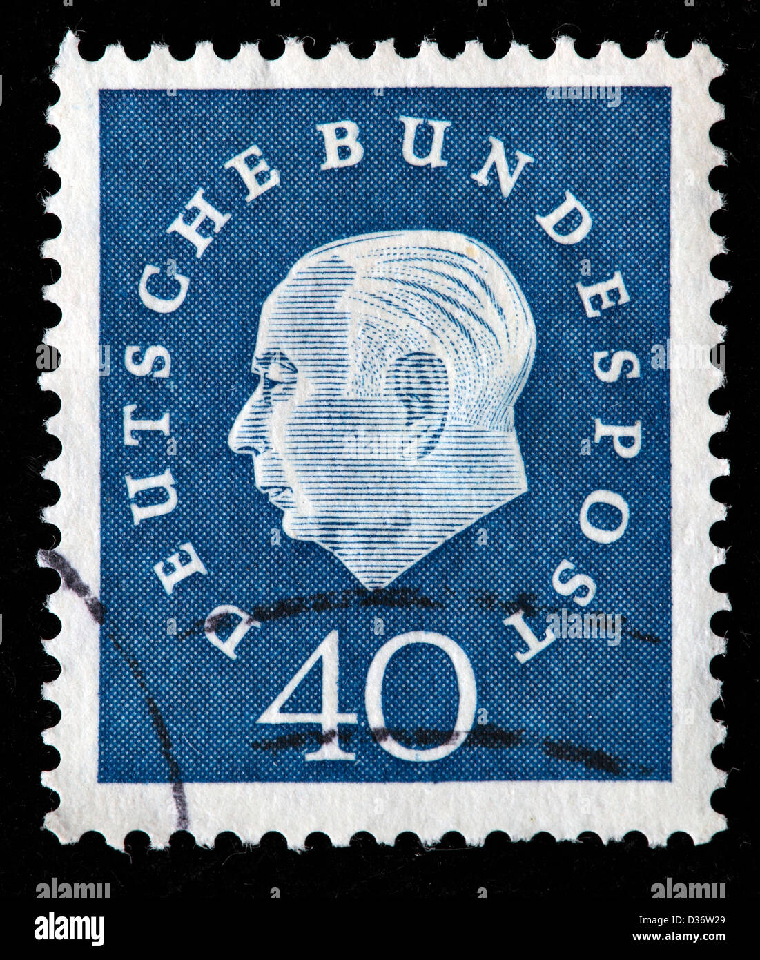 President Theodor Heuss, postage stamp, Germany, 1958 Stock Photo - Alamy
