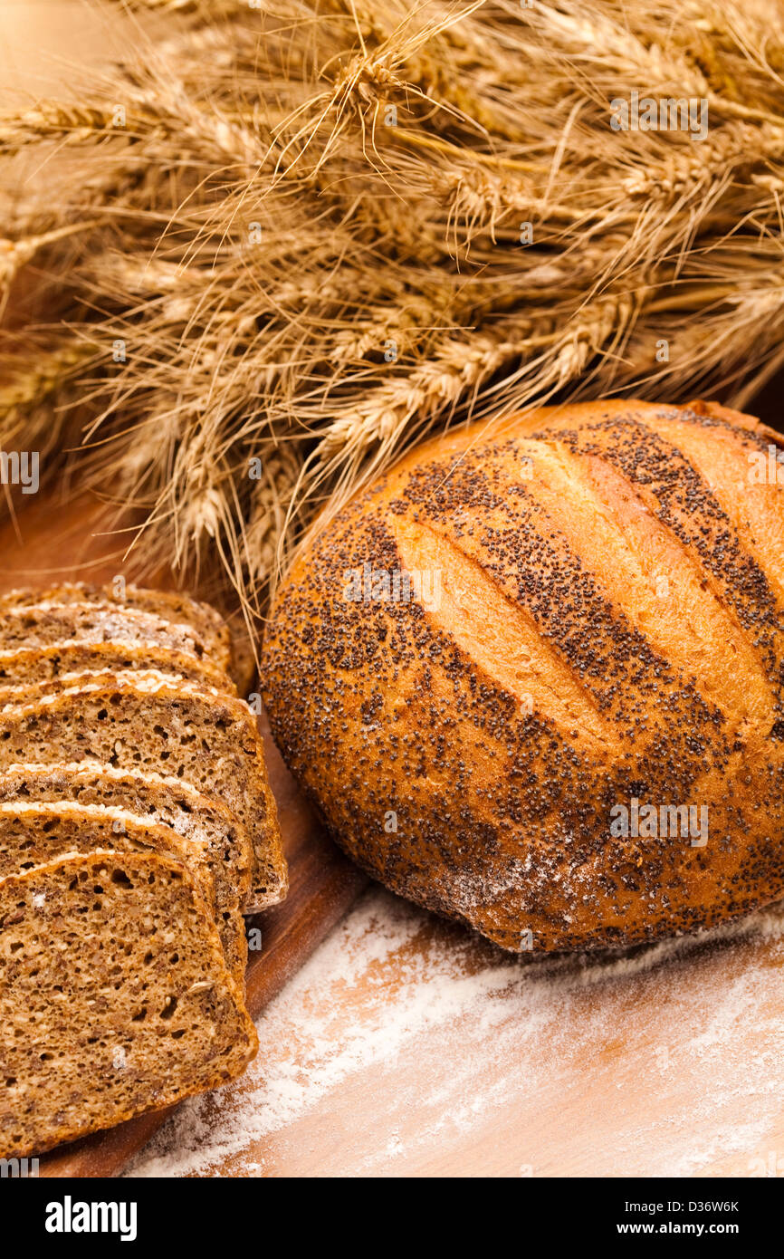 Bread background Stock Photo - Alamy