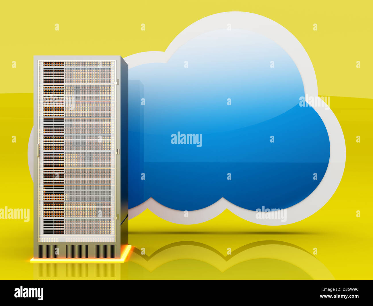 Server cloud computing. 3D rendered illustration Stock Photo - Alamy