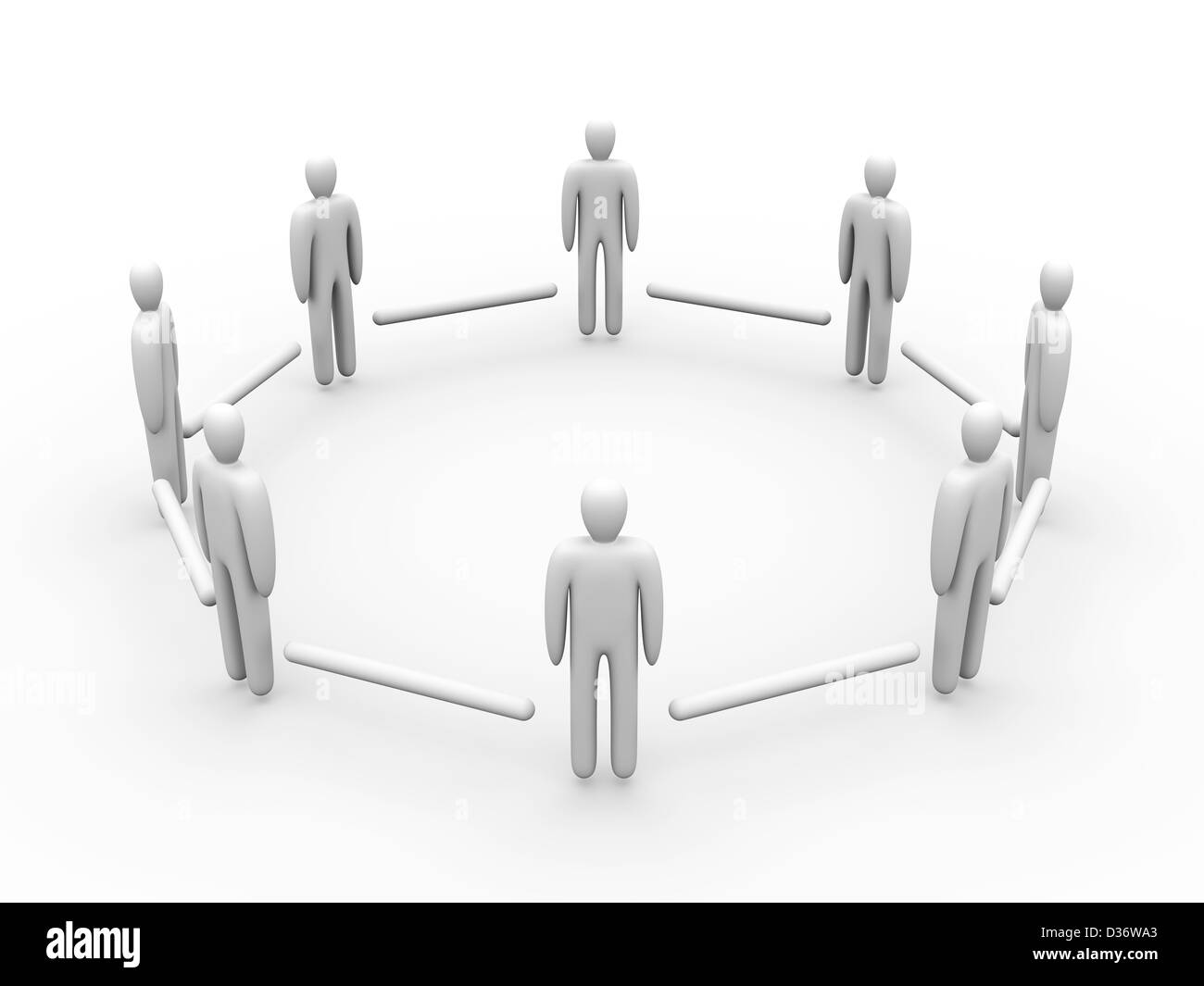 3D rendered Illustration. Power of Teamwork. Isolated on white Stock ...