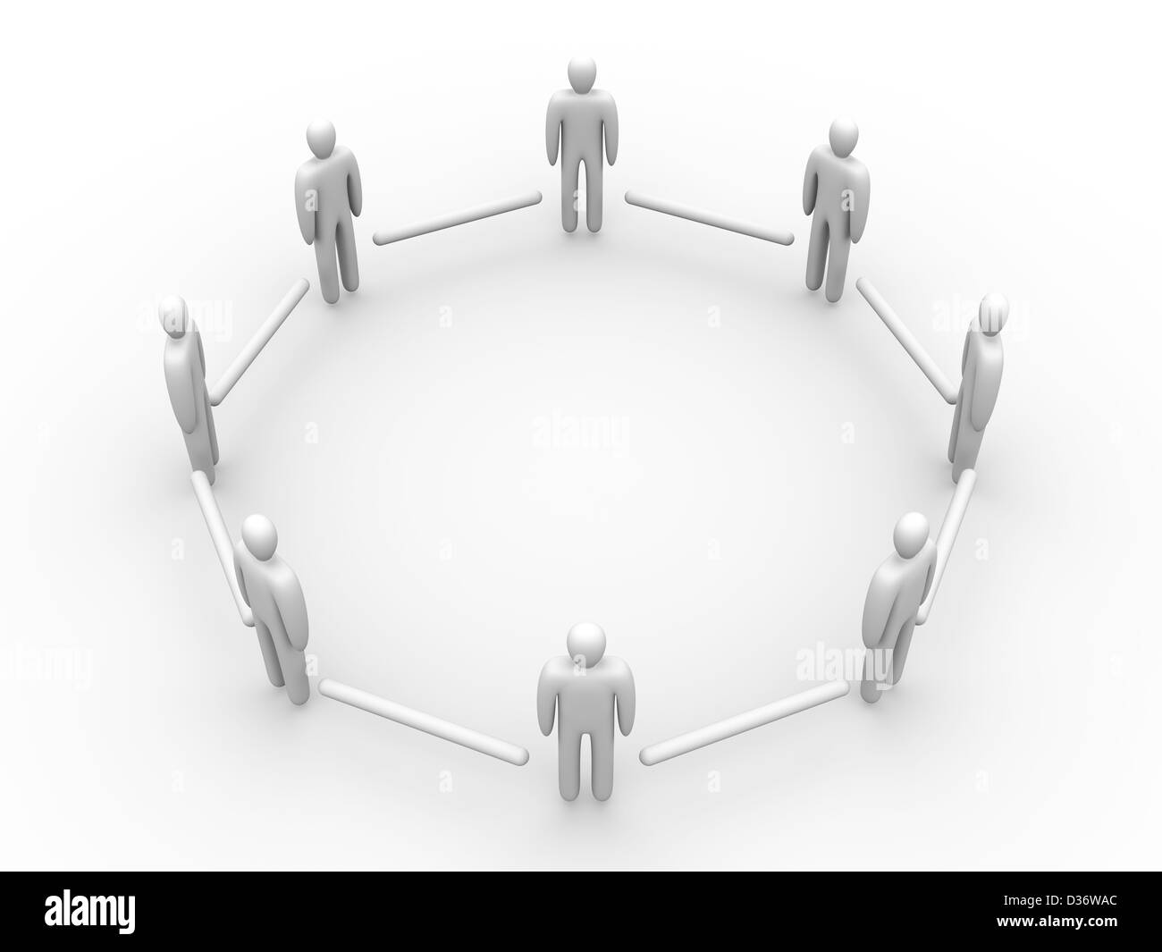 3D rendered Illustration. Power of Teamwork. Isolated on white Stock ...