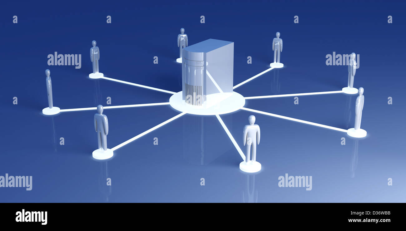 Connected People. 3D rendered illustration Stock Photo - Alamy
