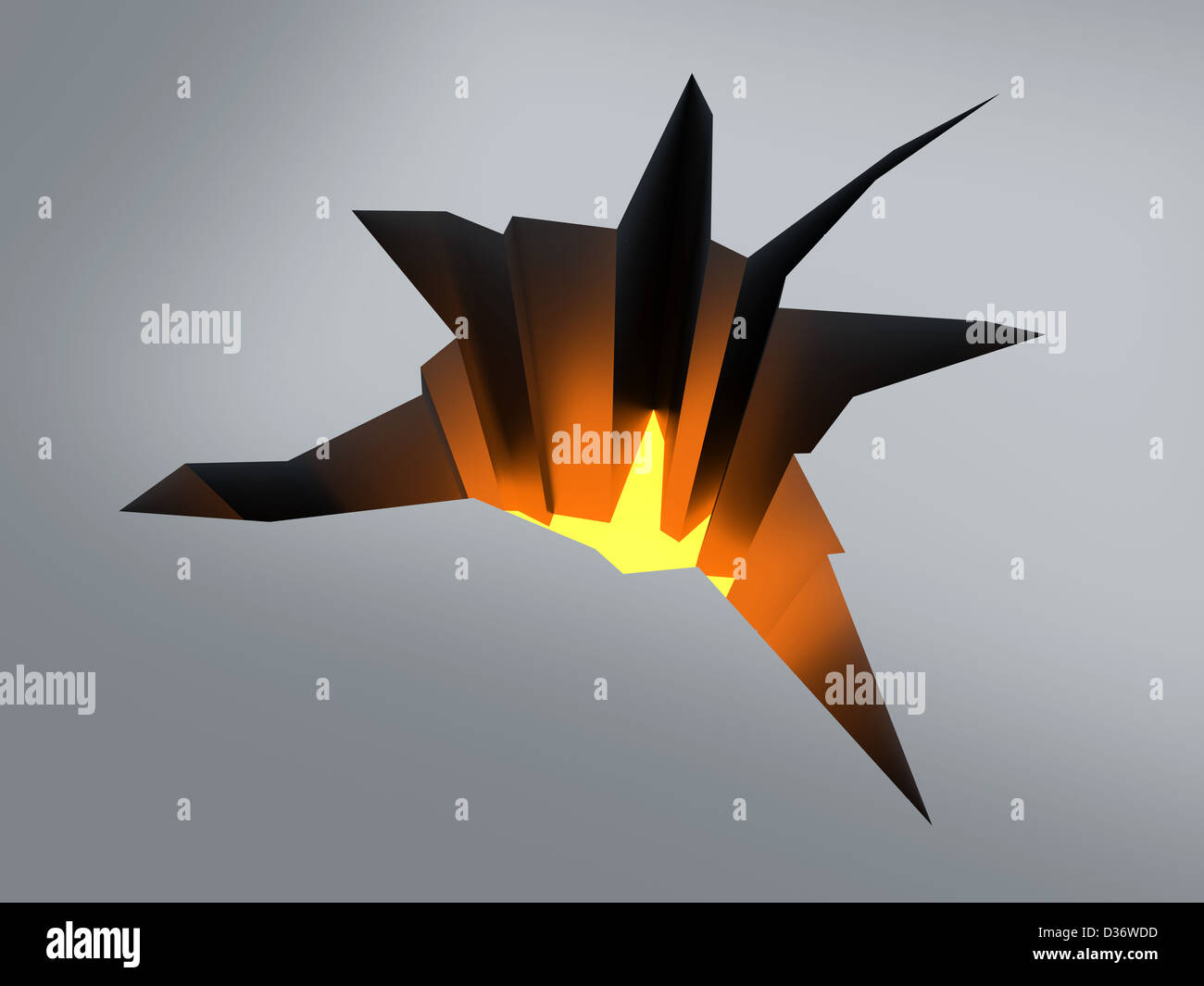 A crack in the Floor. 3D rendered Illustration Stock Photo - Alamy