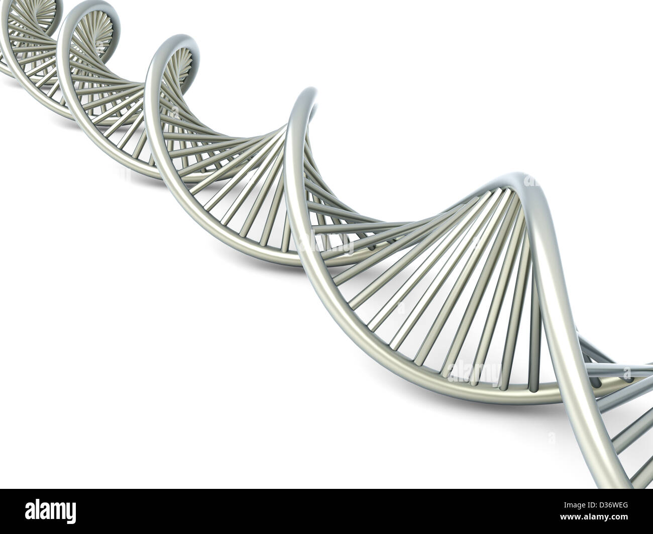 A symbolic DNA model. 3D rendered illustration Stock Photo - Alamy