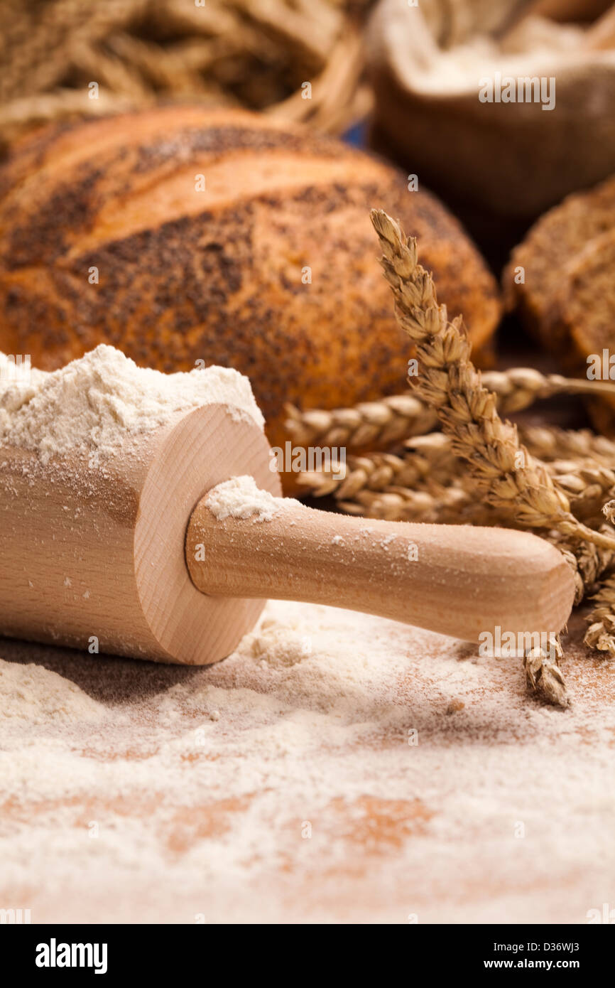Bread background Stock Photo - Alamy