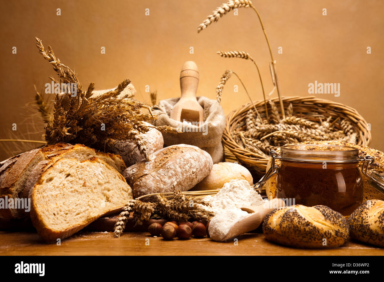 Bread background Stock Photo - Alamy