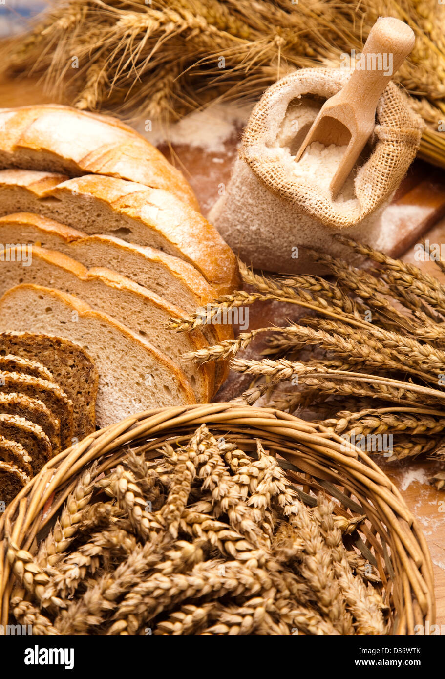Bread background Stock Photo - Alamy