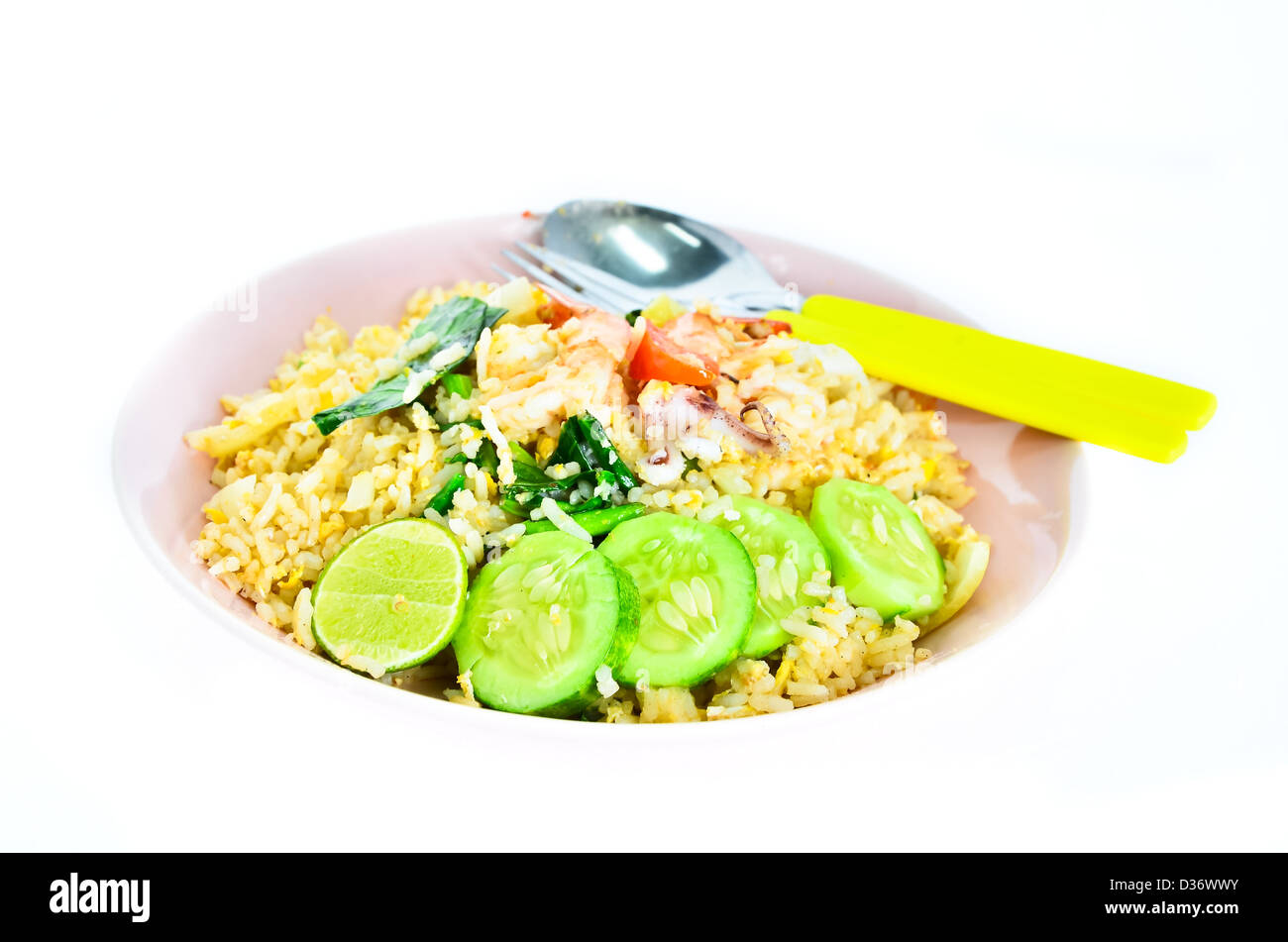 How to make vegetable fried rice Cut Out Stock Images & Pictures - Alamy