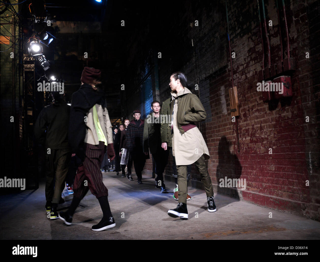 New York, USA. 10th February 2013. Yamamoto/Adidas Y-3 Fall/Winter 2013 ...