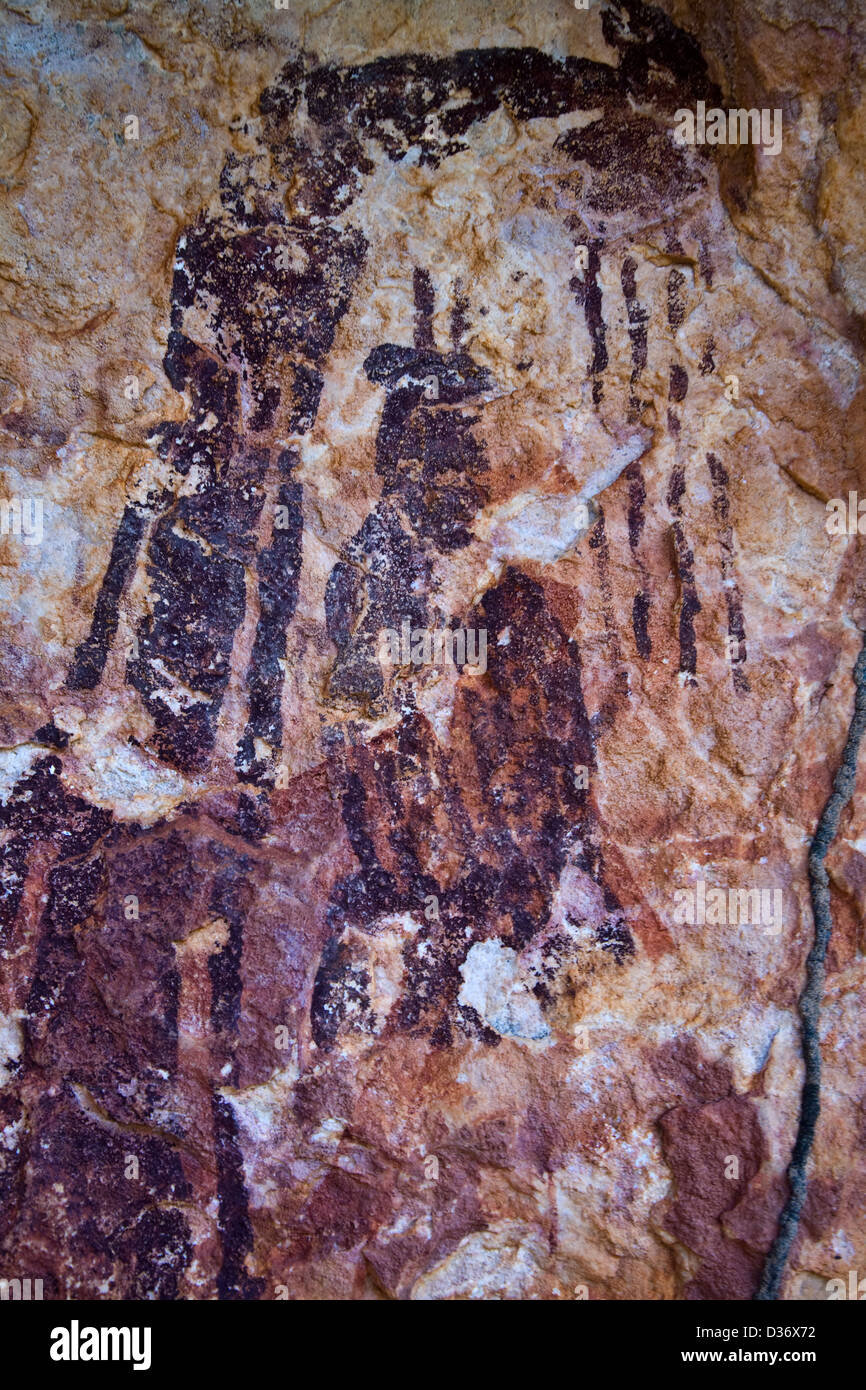 Aboriginal rock art, Jar Island, Vansittart Bay, Kimberley coast ...