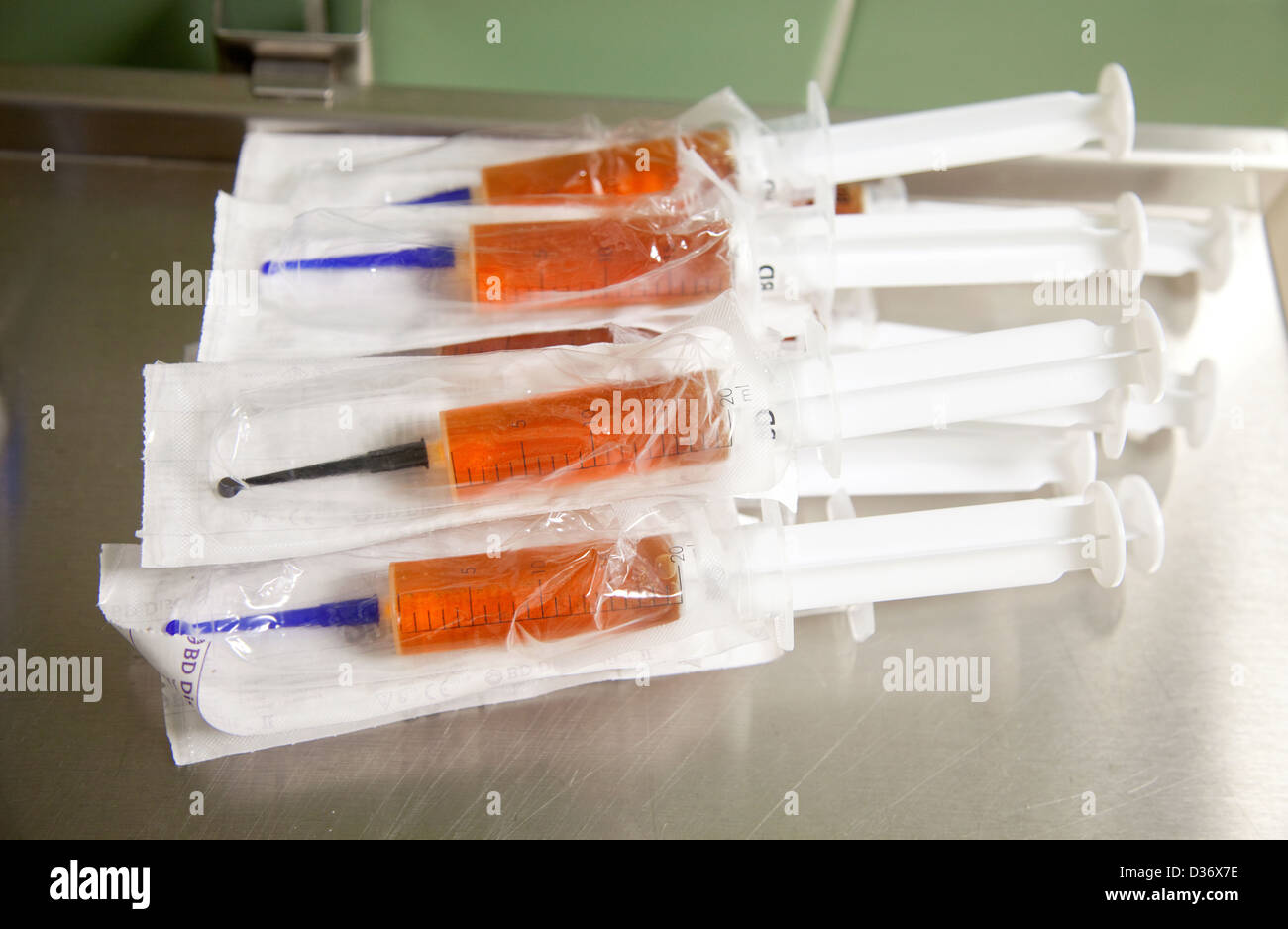 Germany, reared syringes in the operating room of a hospital Stock ...