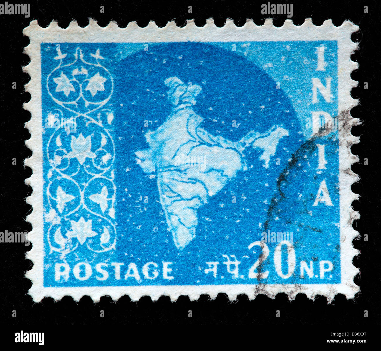 Map of India, postage stamp, India, 1957 Stock Photo - Alamy