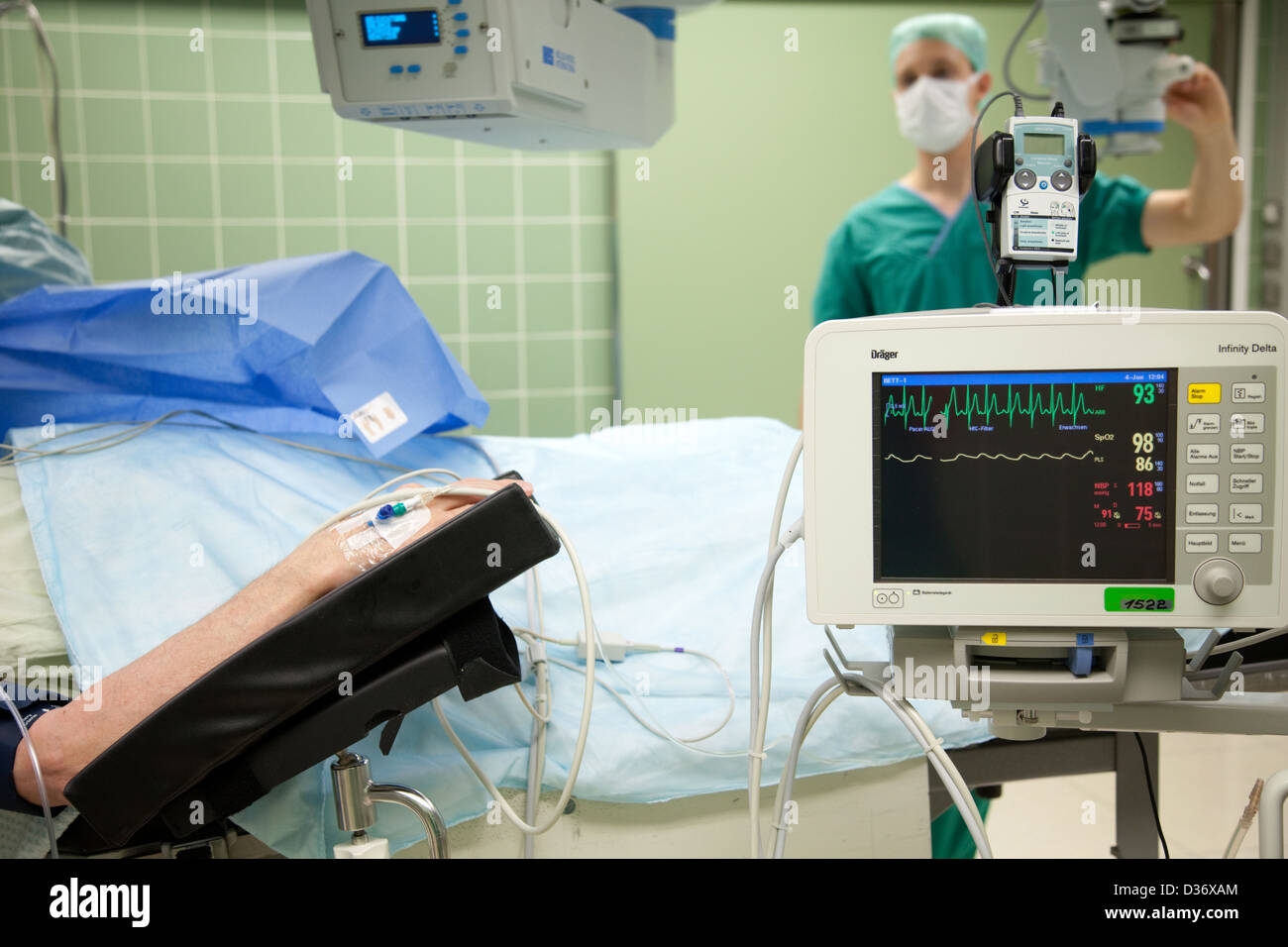 Germany, a hospital, a patient is in the operating room Stock Photo - Alamy