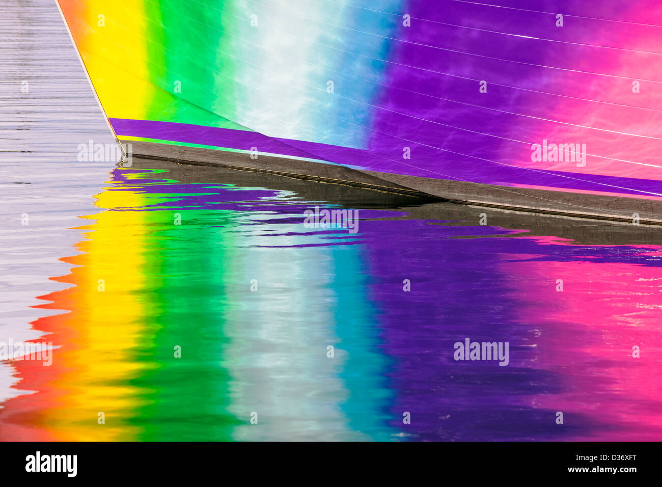 Wooden fishing boats rainbow in hi-res stock photography and images - Alamy