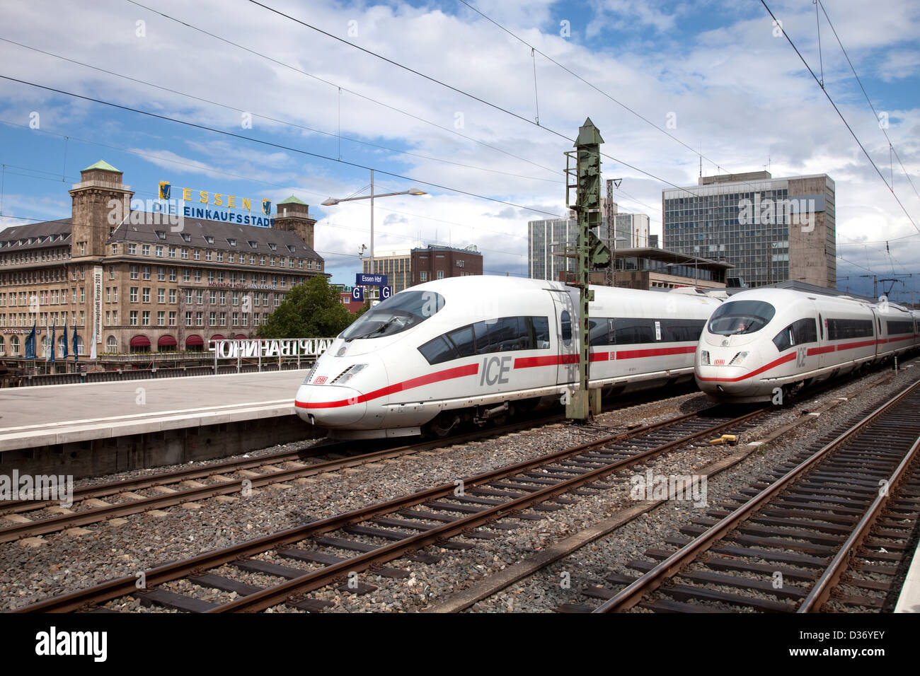 Essen, Germany, ICE trains at Essen Train Stock Photo - Alamy