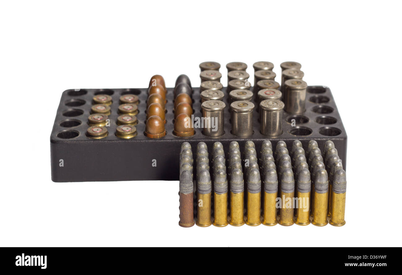 Many of Bullets and Bullet Shells on white background Stock Photo - Alamy
