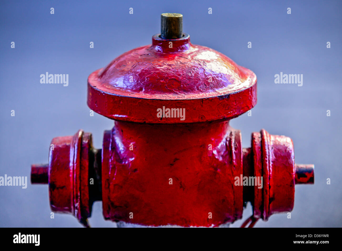 A full frame view of the top of a bright red fire hydrant Stock Photo ...