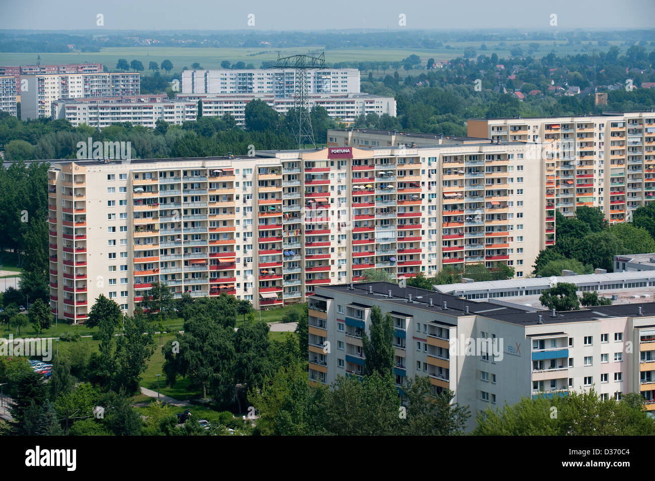 Berlin, Germany, overlooking Hellersdorf / Marzahn Stock Photo - Alamy