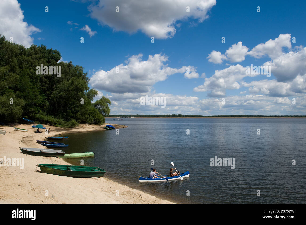 Spremberg, Germany, paddlers in Spremberger Reservoir Stock Photo - Alamy