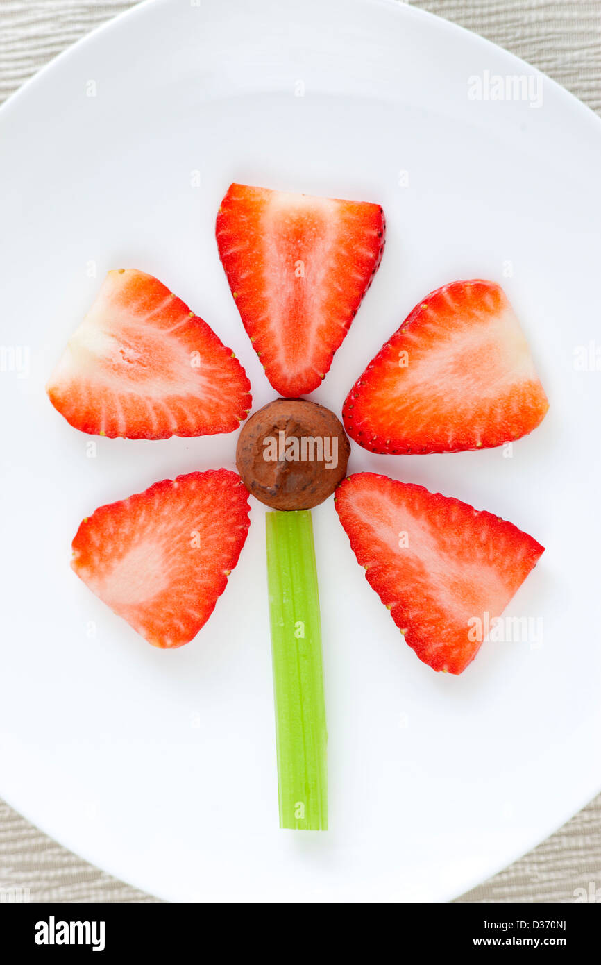 Flower shaped snack Stock Photo - Alamy