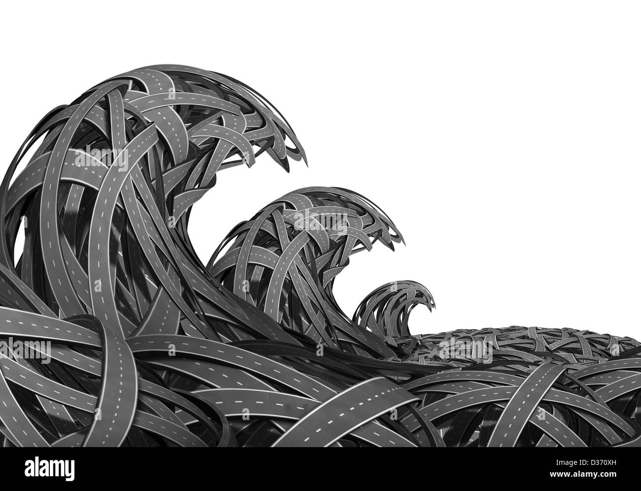 Challenging journey and confusion symbol with a group of three ...