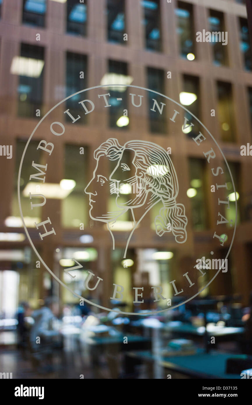 Berlin, Germany, shield the Humboldt University Berlin at the new ...