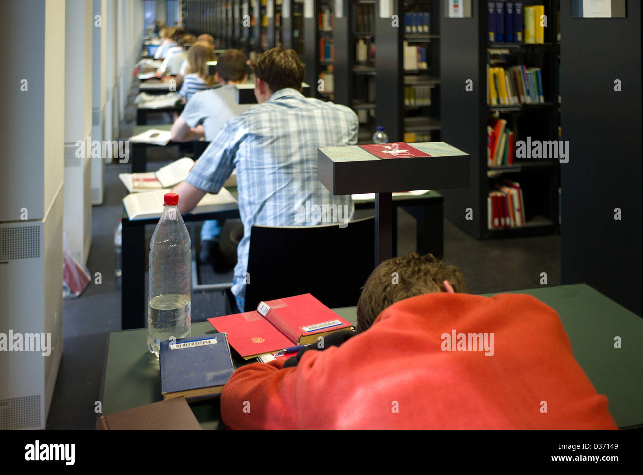 Berlin, Germany, students in Jacob and Wilhelm Grimm Center Stock Photo ...