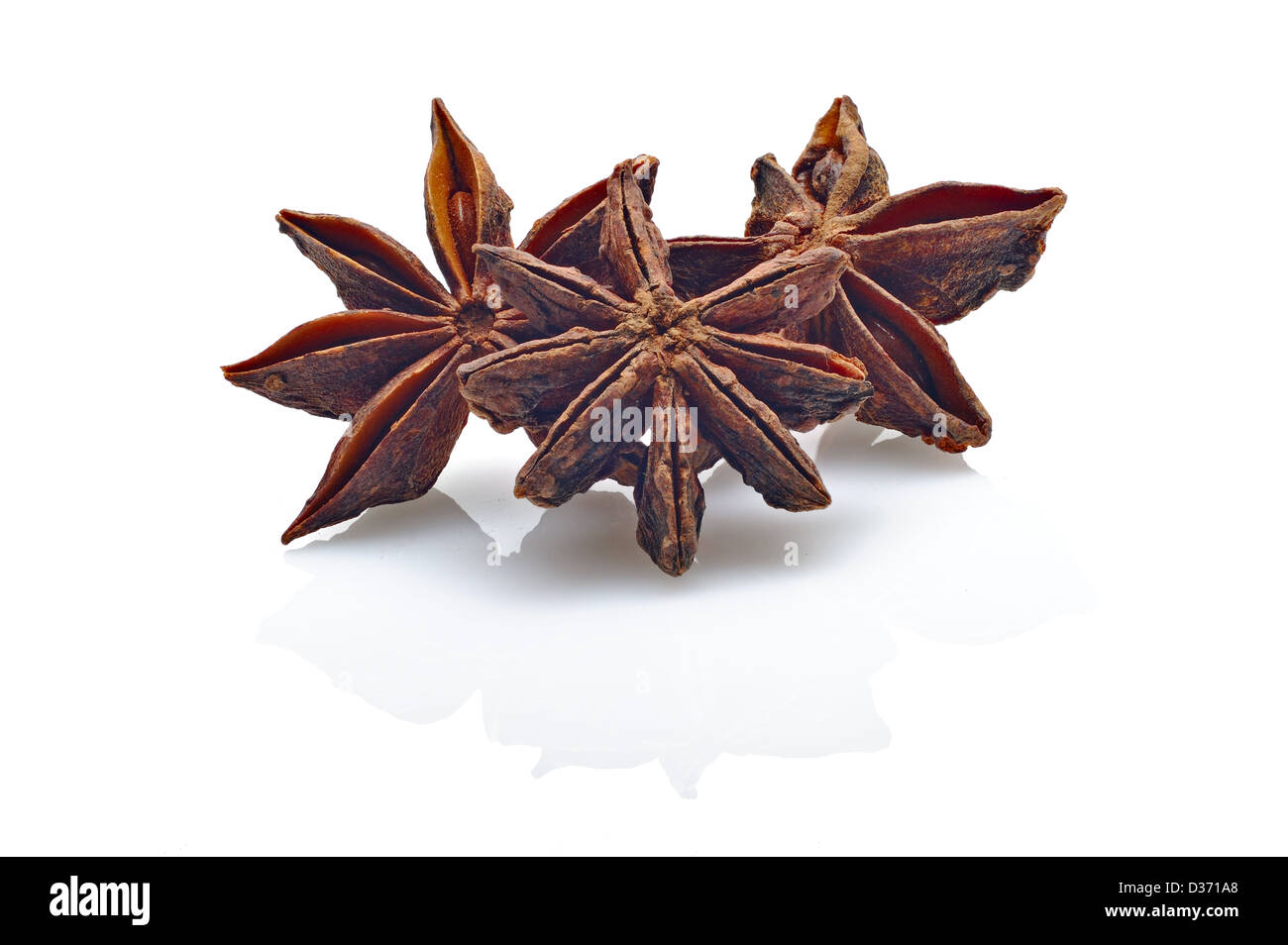 Star Anise on seamless white background with shadow Stock Photo - Alamy