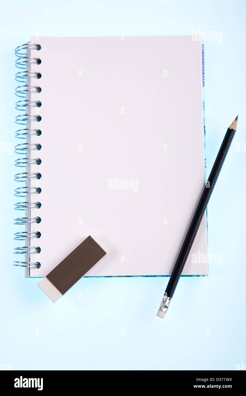Back to school concept, Notepad Stock Photo - Alamy